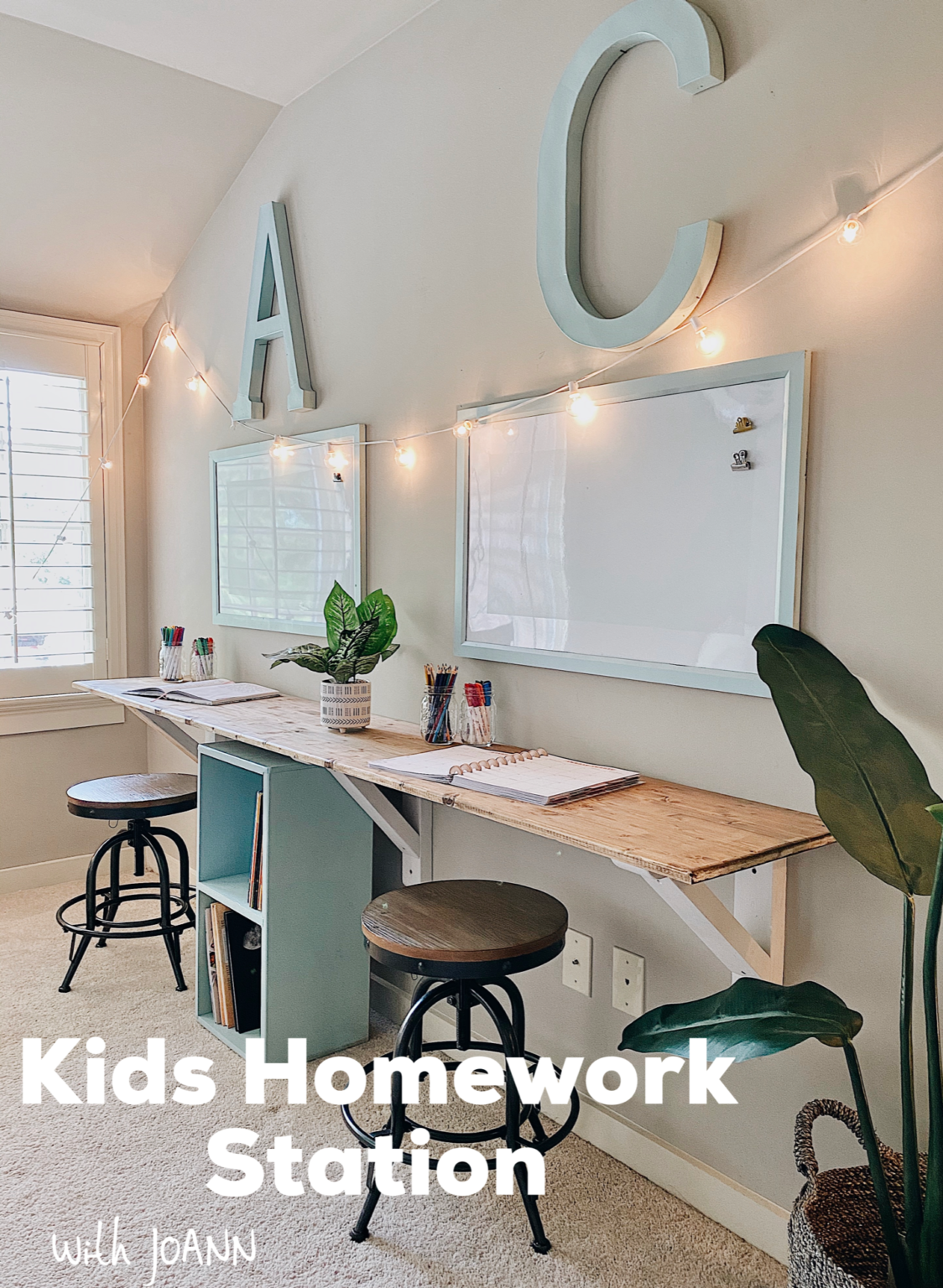 How To Easily Create A Kids Homework Station | She Gave It A Go