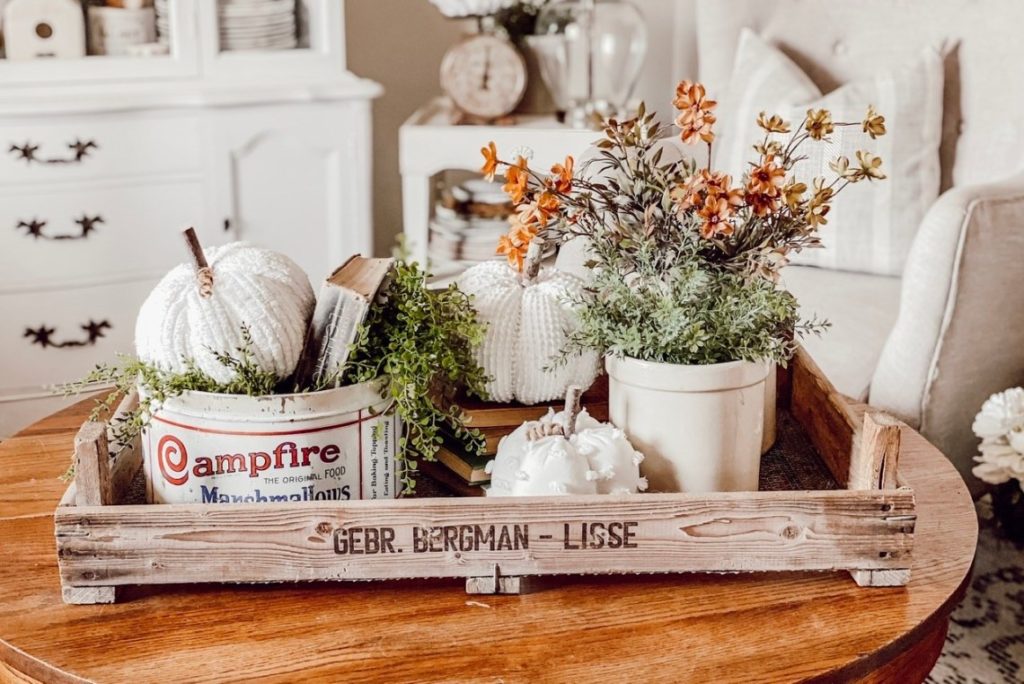 Rustic Farmhouse Centerpiece Ideas for Fall | She Gave It A Go