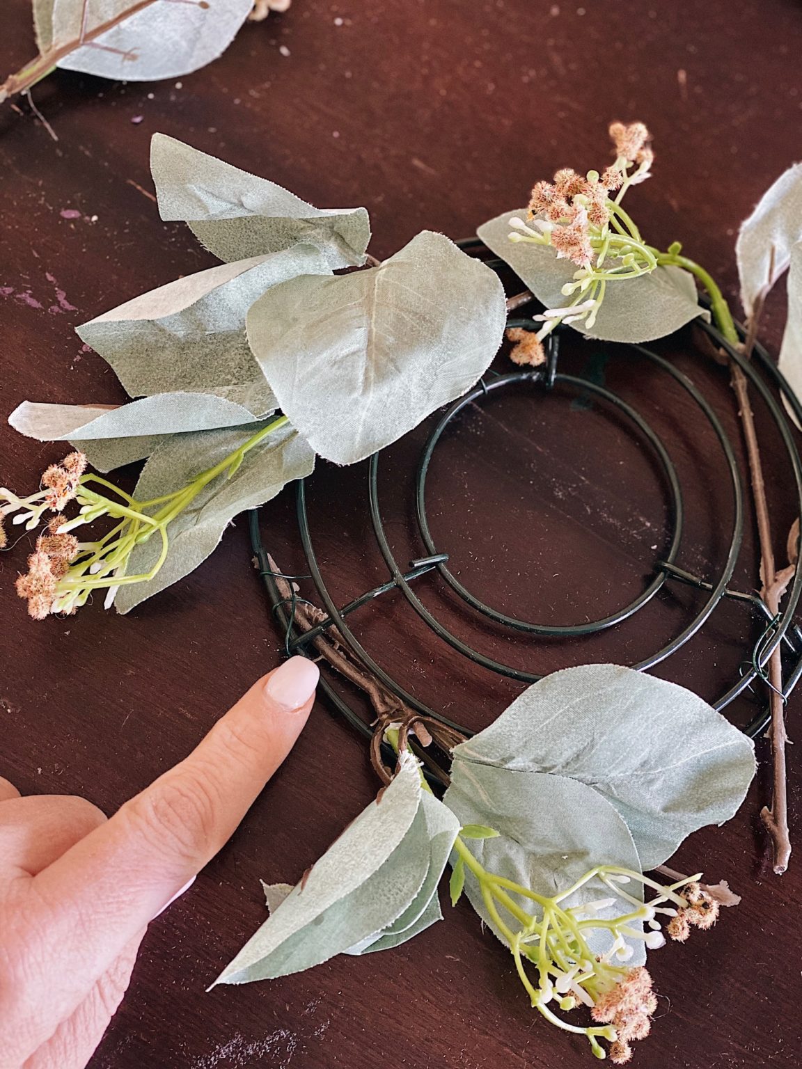 DIY Spring Floral Candle Ring - Home - She Gave It A Go