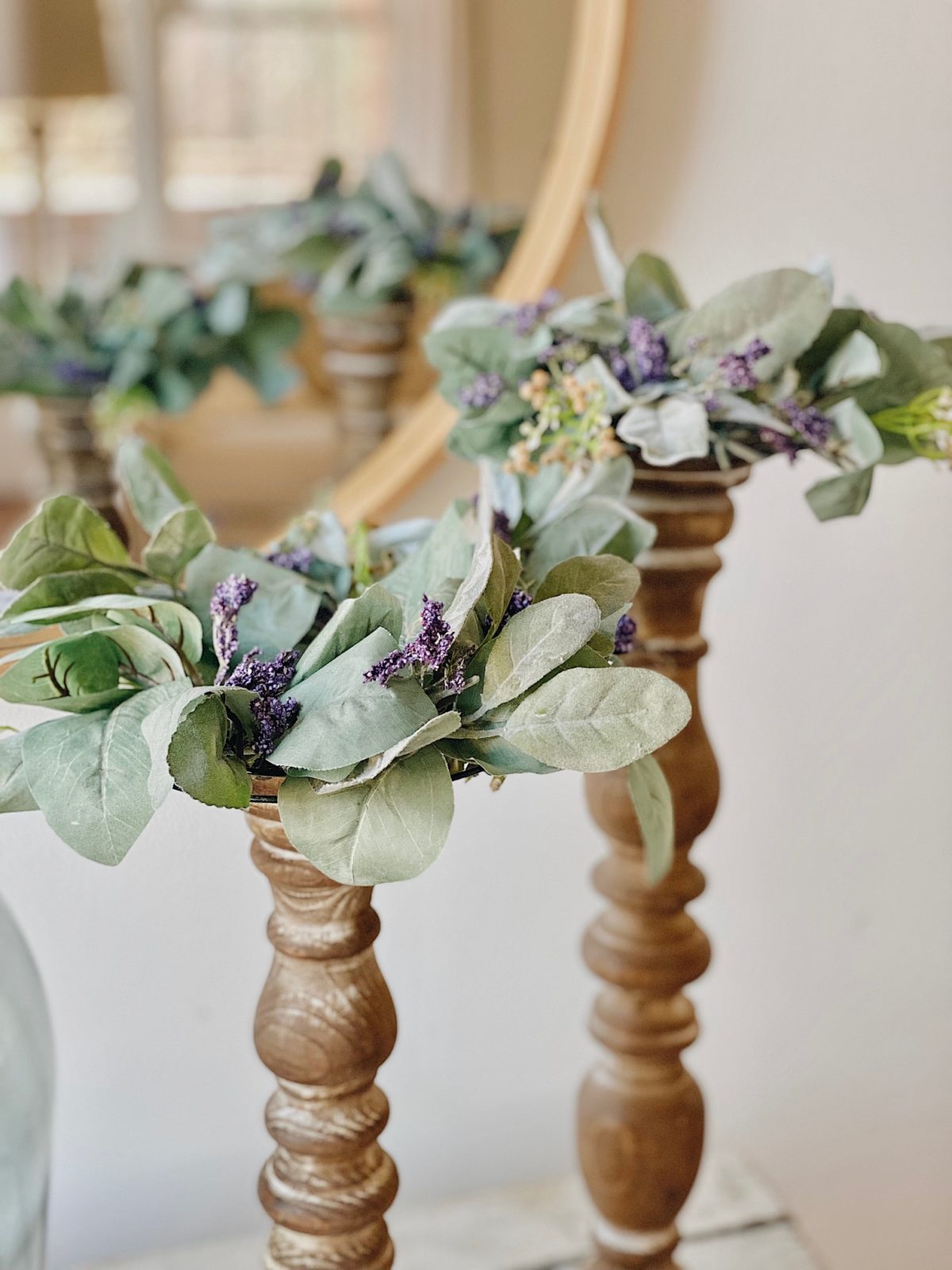 DIY Spring Floral Candle Ring - Home - She Gave It A Go