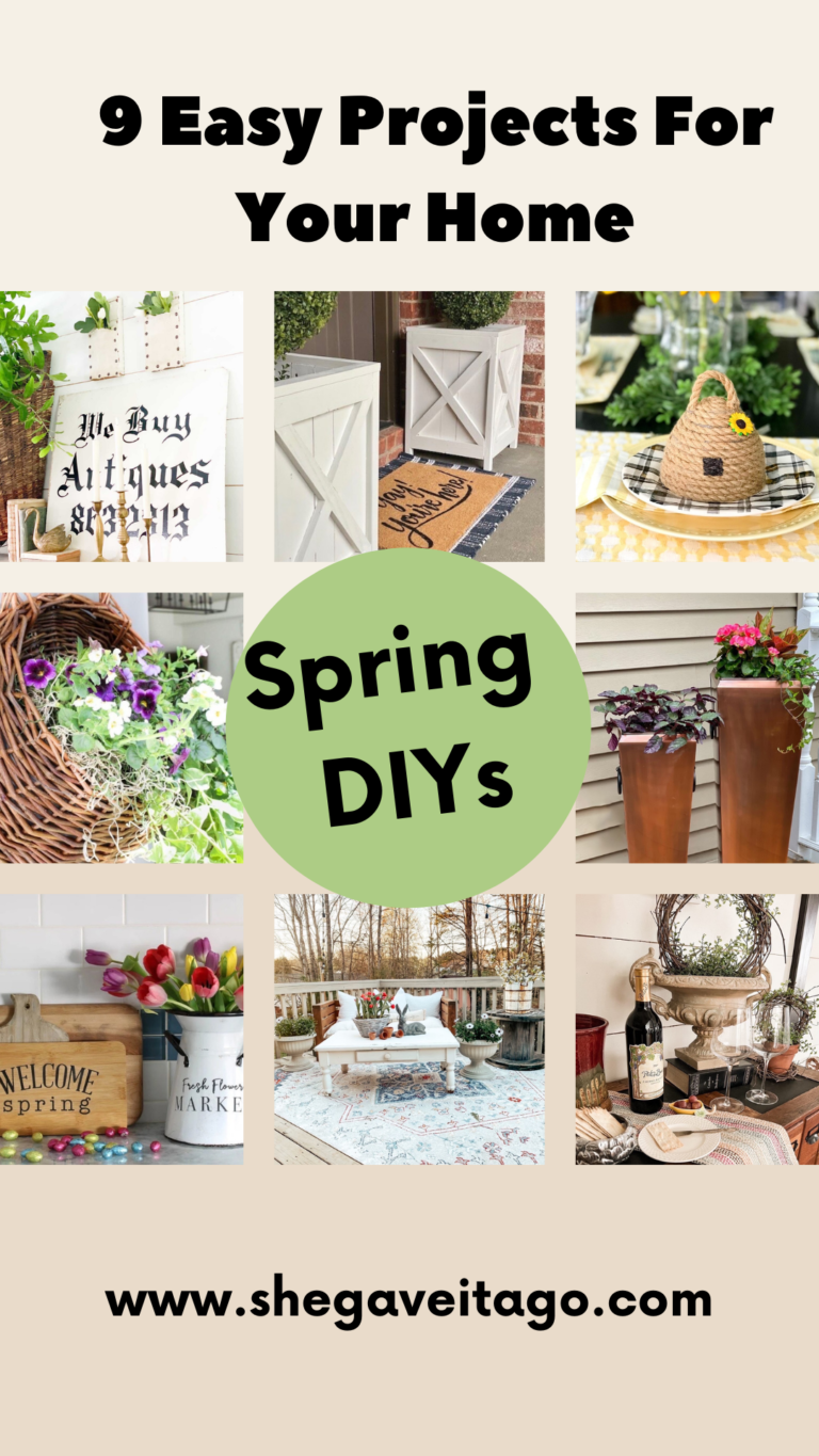 9 Easy Spring DIY Projects & Ideas for your Home | She Gave It A Go