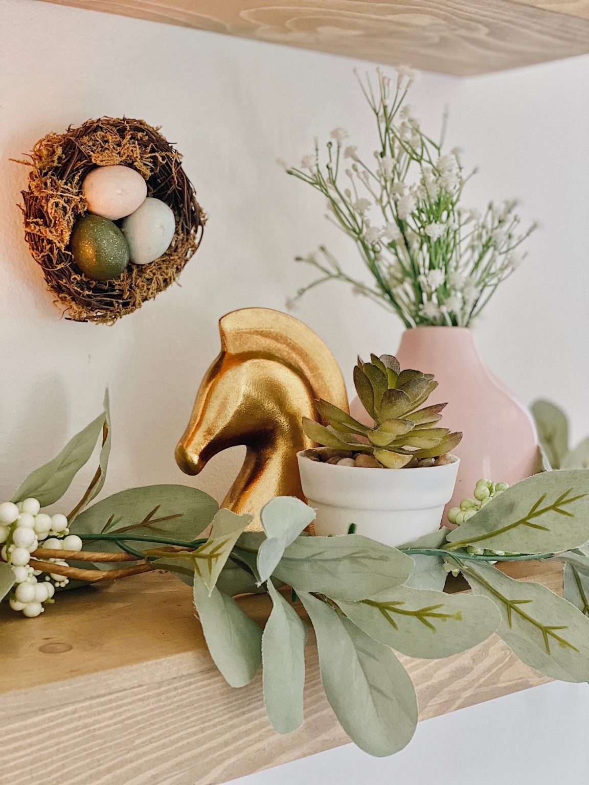 Easter Wall Shelves Decor with JOANN | She Gave It A Go