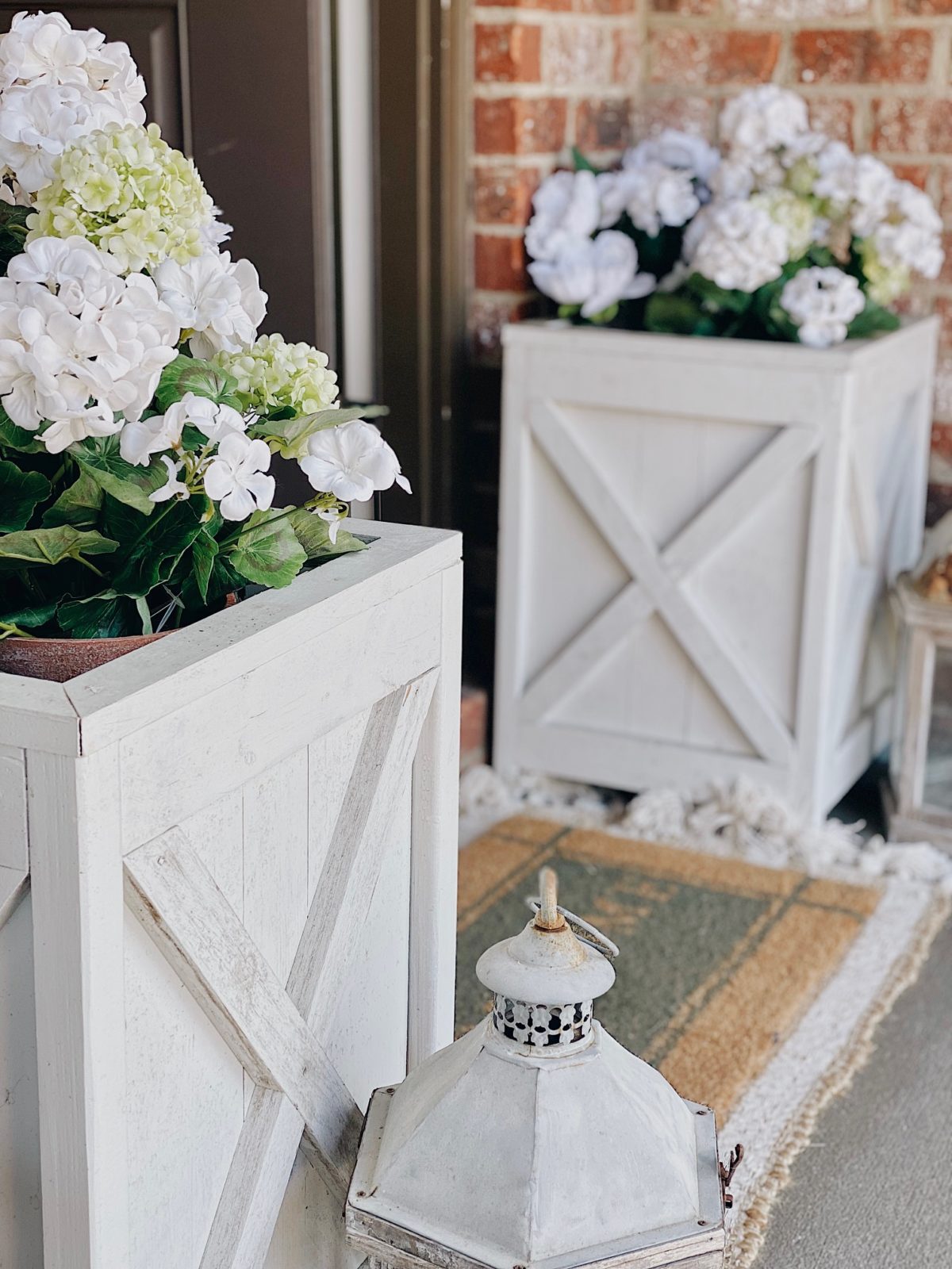 Farmhouse Spring Front Porch Decor Ideas | She Gave It A Go