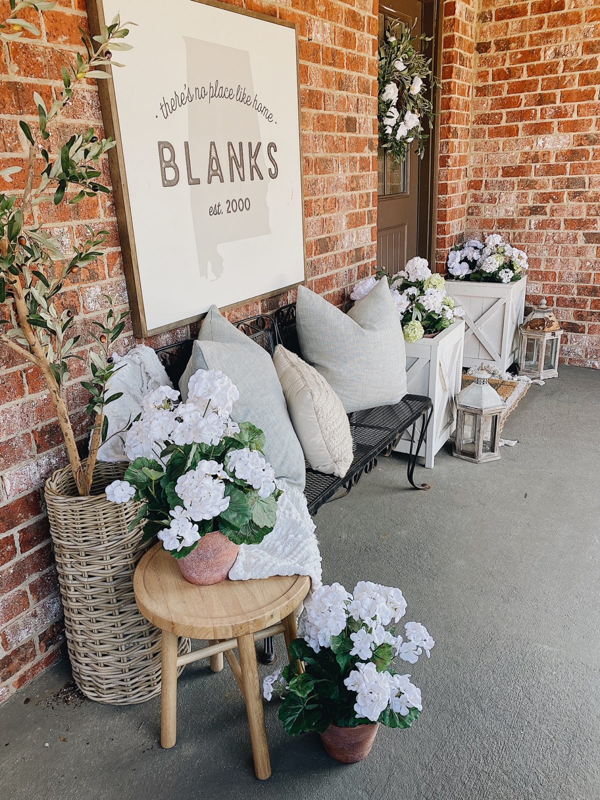 Farmhouse Spring Front Porch Decor Ideas | She Gave It A Go