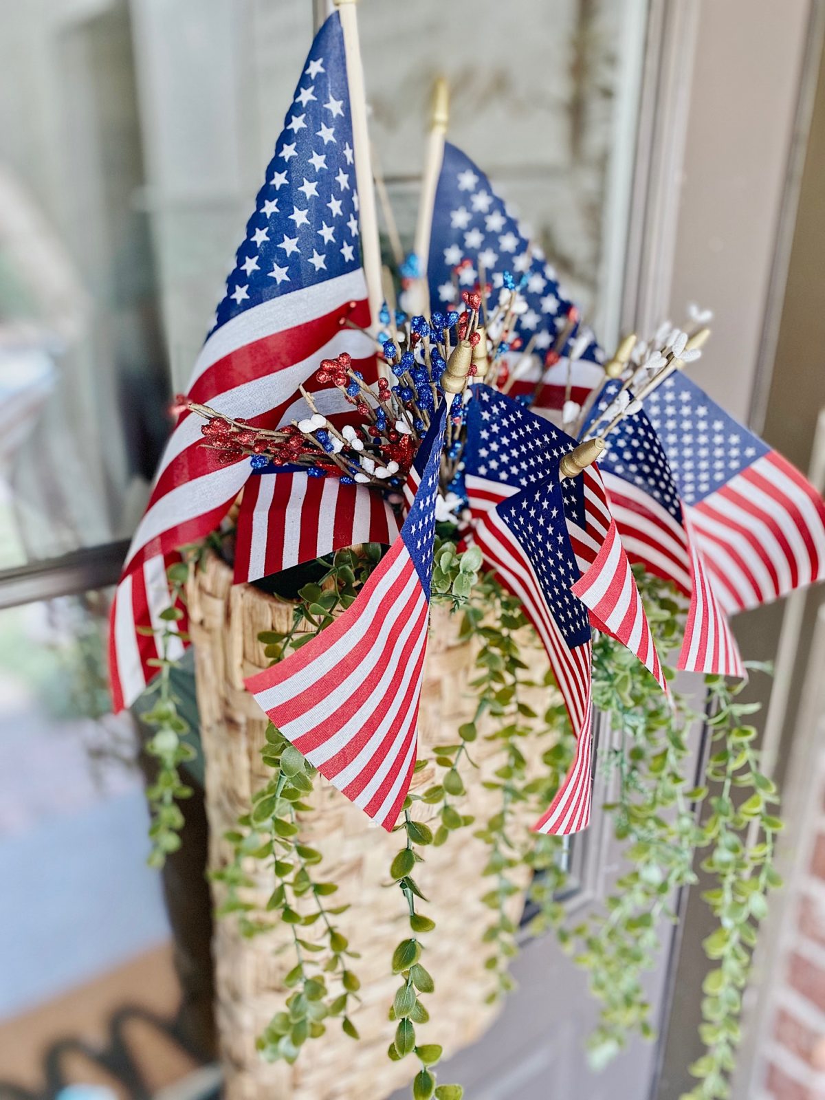 DIY Patriotic Door Basket | She Gave It A Go