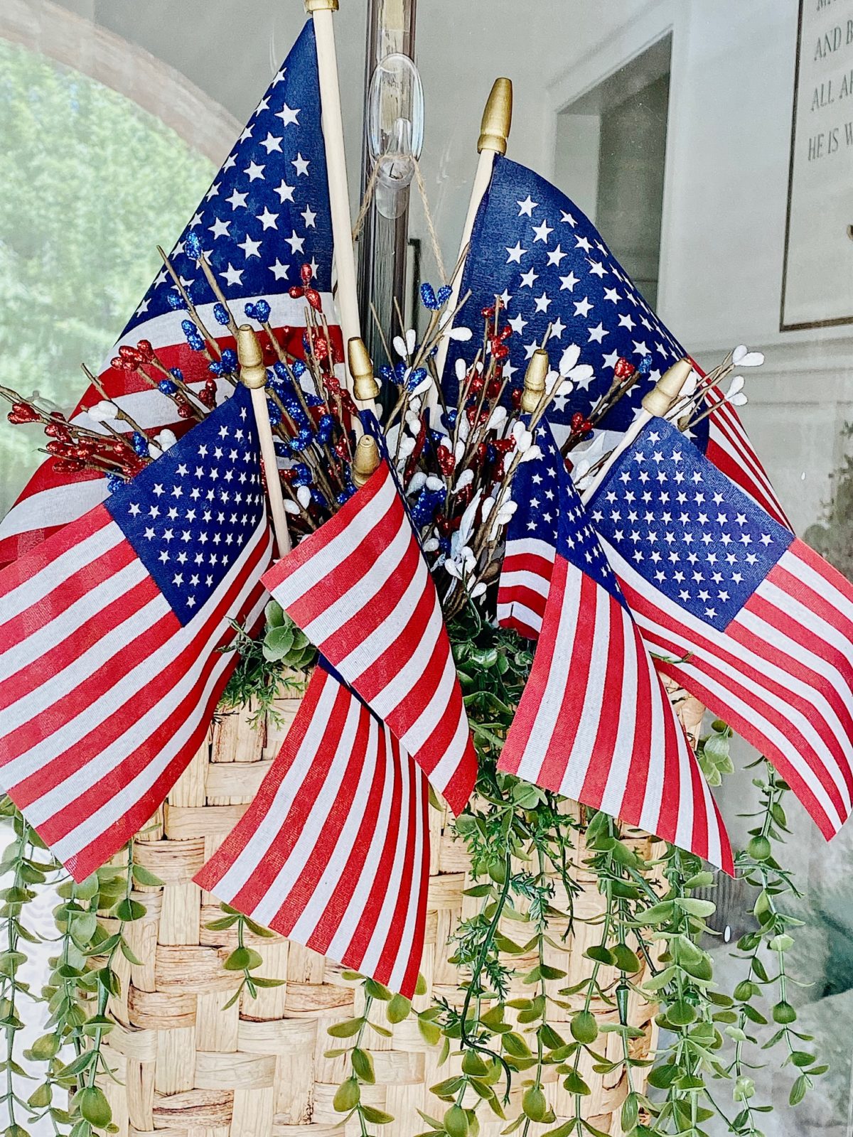 DIY Patriotic Door Basket | She Gave It A Go