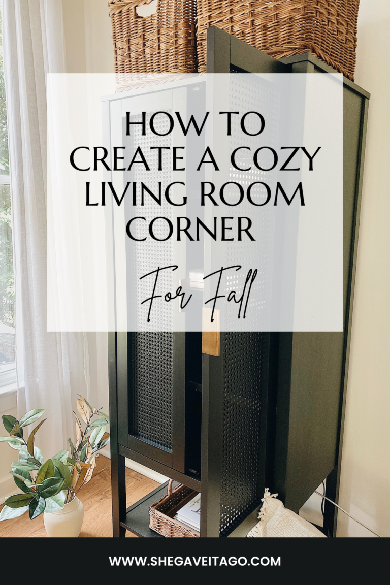 How To Create A Cozy Living Room Corner For Fall | She Gave It A Go