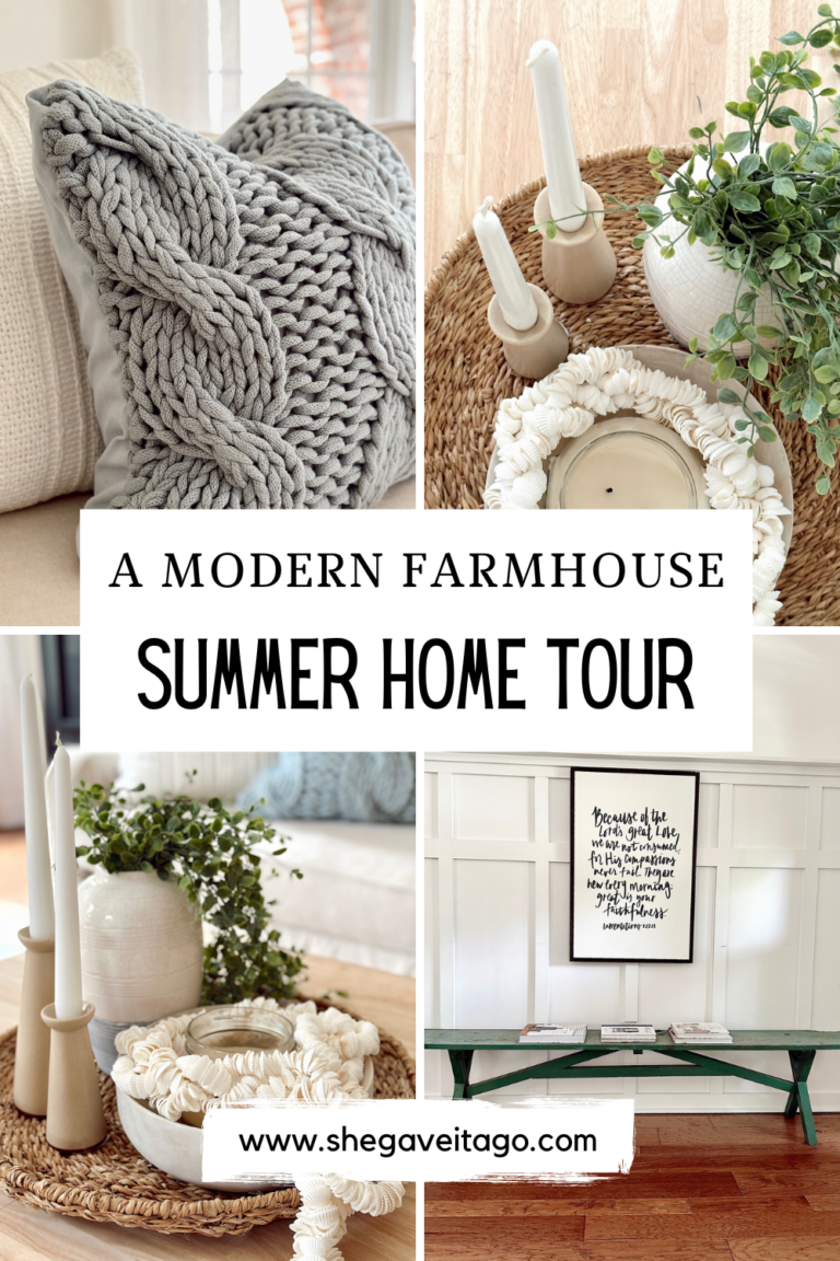 A Modern Farmhouse Summer Home Decor Tour | She Gave It A Go