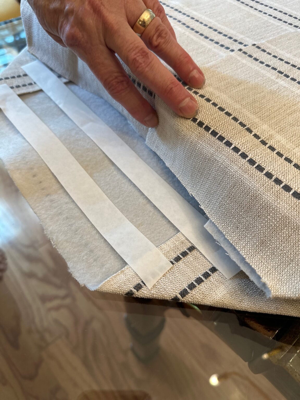 DIY Bench Cushion & Pillows - No Sewing Required! | She Gave It A Go