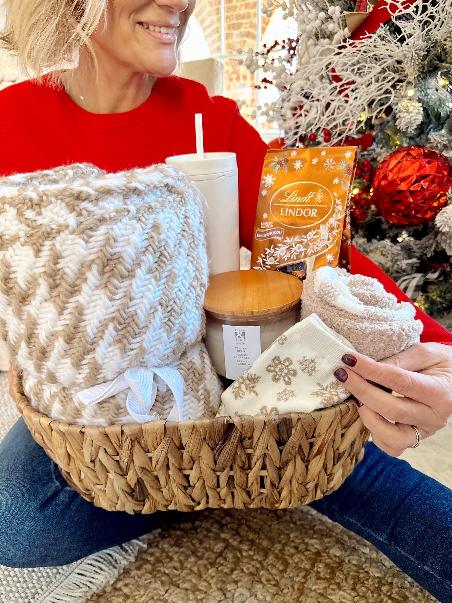 Cozy Christmas Gift Basket Idea from JOANN | She Gave It A Go