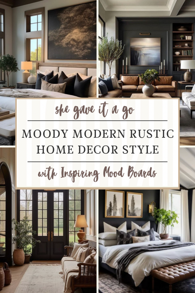 Moody Modern Rustic Home: Inspiring Mood Boards | She Gave It A Go